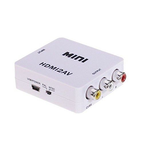 1080P Mini HD HDMI2AV Convertor Box HDMI to AV/CVBS L/R Video Adapter ...