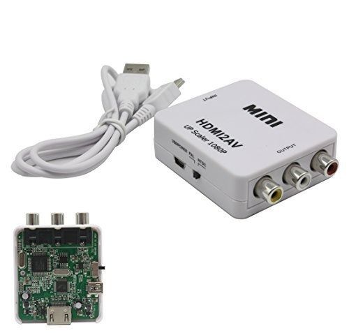 1080P Mini HD HDMI2AV Convertor Box HDMI to AV/CVBS L/R Video Adapter ...