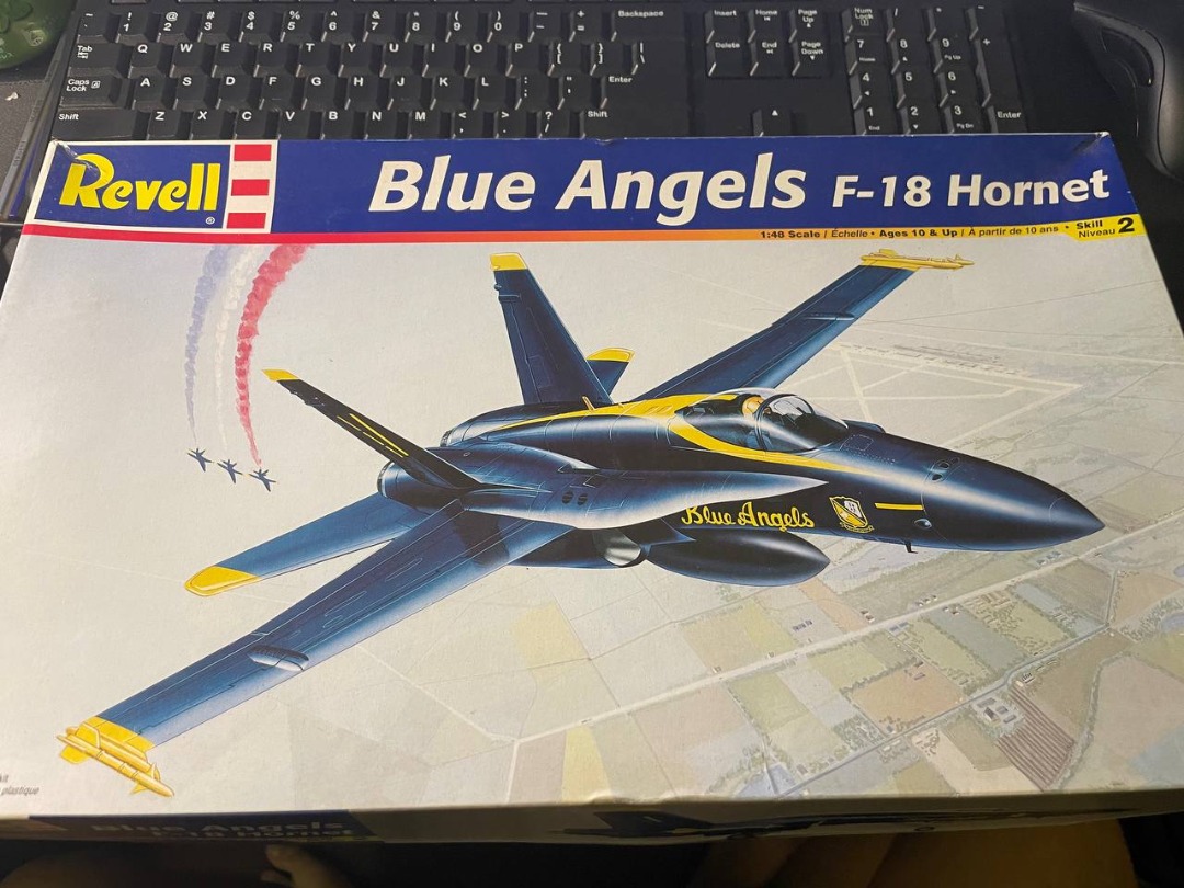 1/48 Revell 85-5820 Blue Angels F-18 Hornet Plastic Model Kit, Hobbies ...