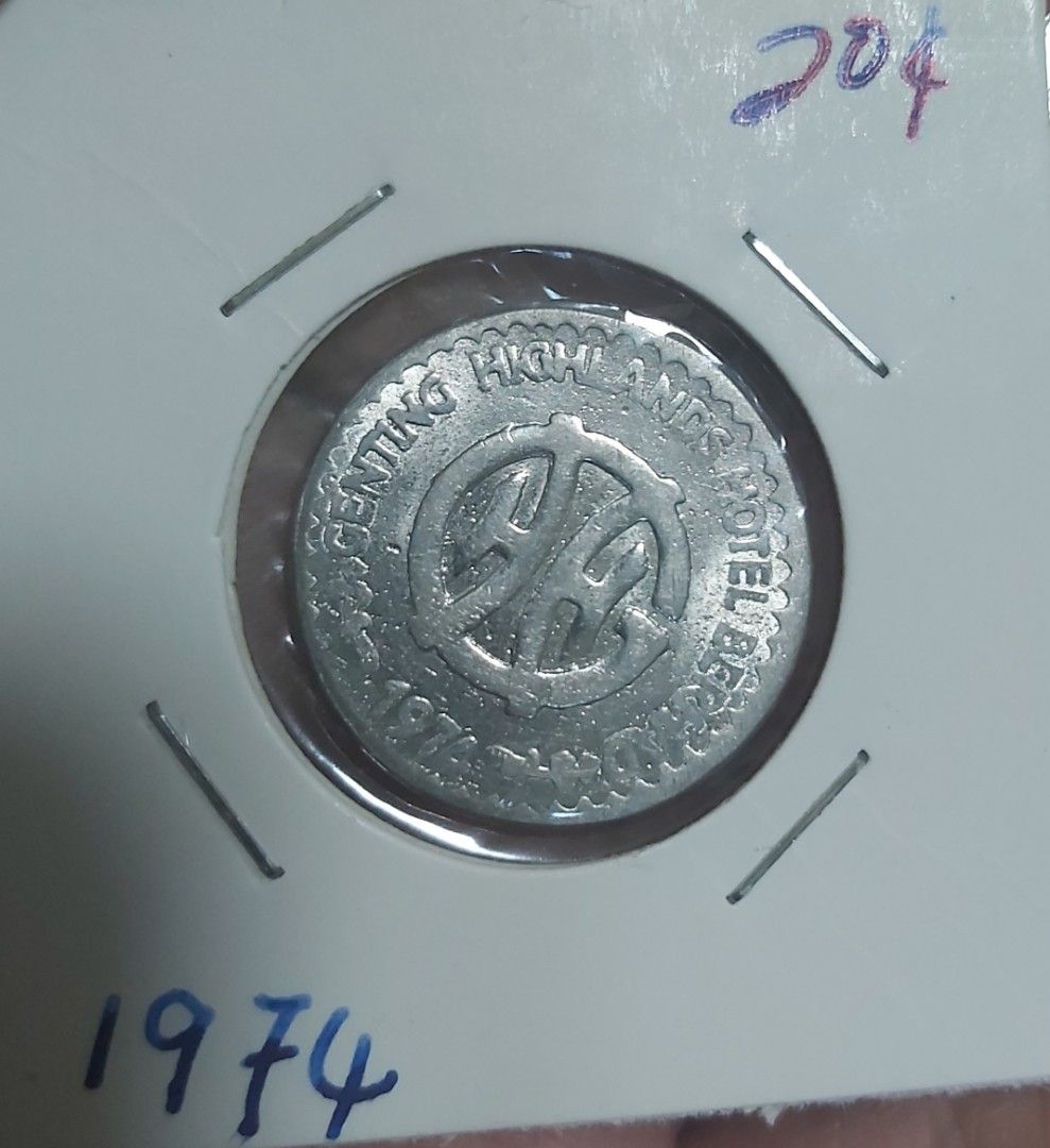 1974 genting highland 20sen token used, Hobbies & Toys, Collectibles ...