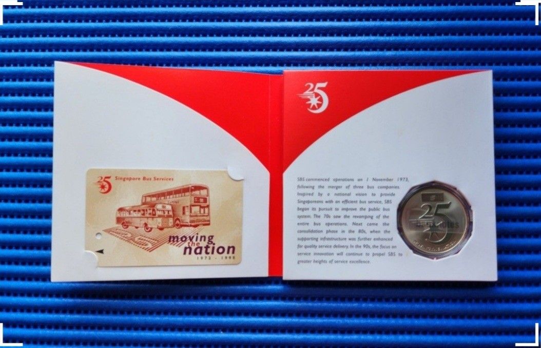 1998 Singapore Bus Services SBS 25th Anniversary Commemorative Silver ...