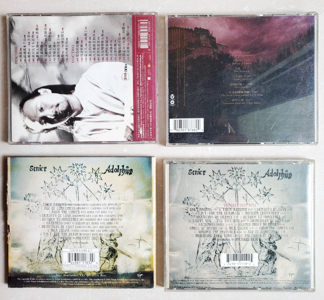 4隻高音質 獨特風格CDs - 朱哲琴( Dadawa ), 騰格爾, Enigma, 興趣及遊戲, 音樂、樂器 & 配件, 音樂與媒體 ...