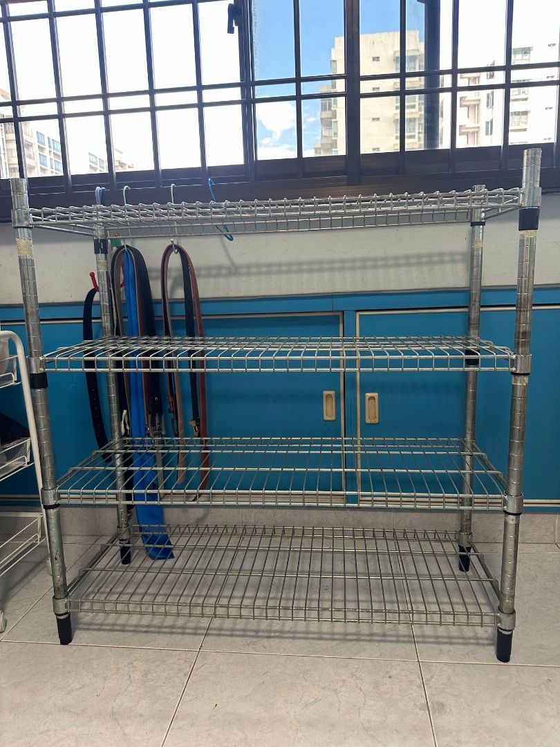 4-Tier Metal Rack, Furniture & Home Living, Furniture, Shelves ...