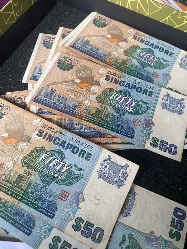 $50 bird note | bird $50 Singapore old note, Hobbies & Toys, Memorabilia & Collectibles ...
