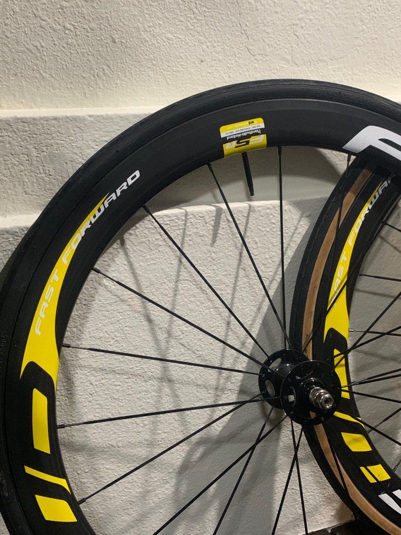50mm ffwd f5r carbon wheelset for fixie / track, Sports Equipment, Bicycles & Parts, Parts ...