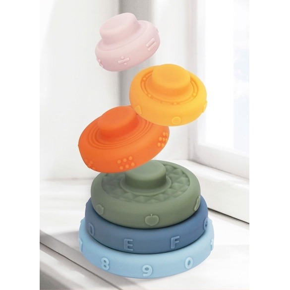 6pc Stacking Rings Baby Sensory Play Motor Skills Toy Toddler ...