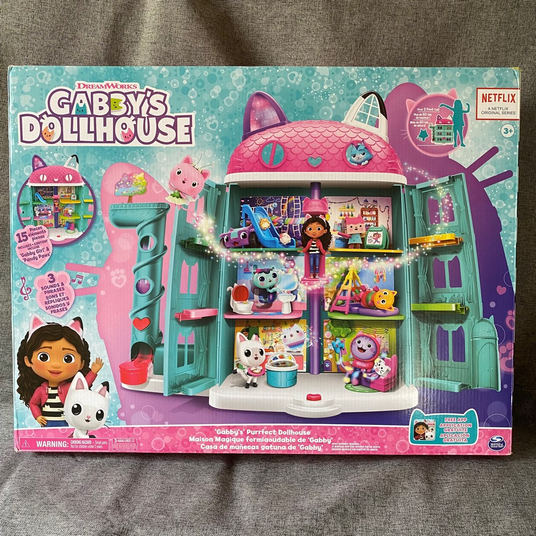 [現貨] GABBY'S DOLLHOUSE Gabby's Purrfect Dollhouse 蓋比的娃娃屋 公仔屋, 兒童＆孕婦用品 ...