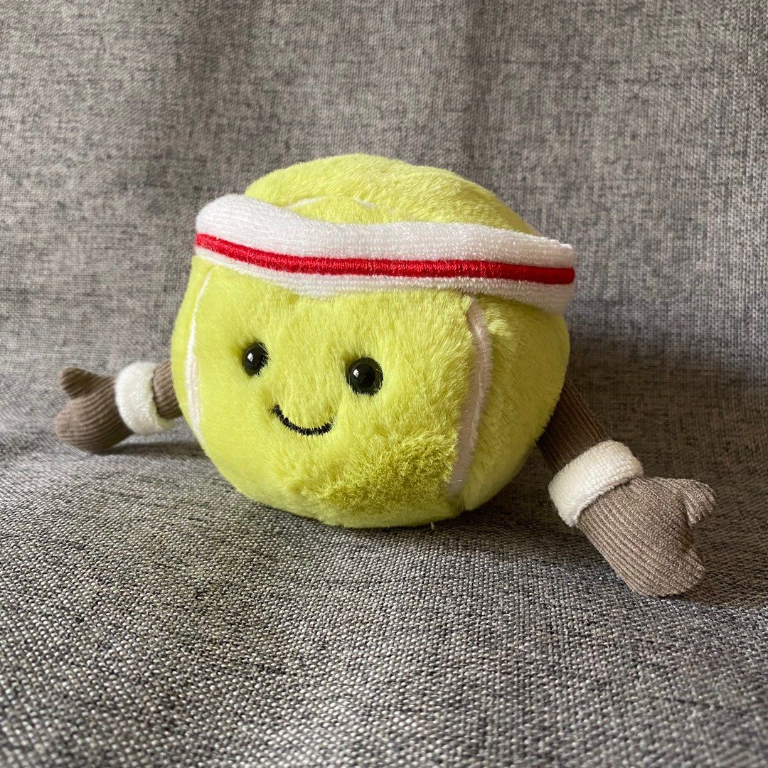 [現貨] JELLYCAT Amuseable Sports Tennis Ball 2023年最新運動系列 微笑網球公仔, 兒童＆孕婦用品 ...