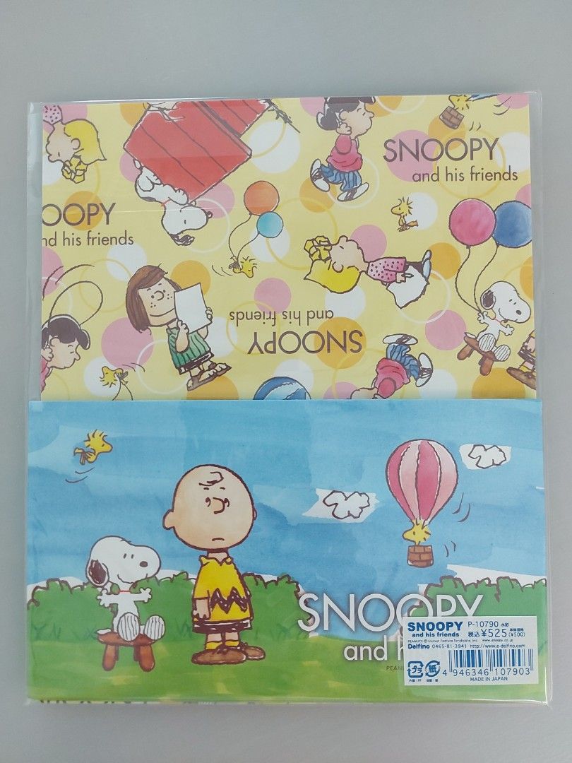 日本製 Peanuts Snoopy letter set 信紙套裝, 興趣及遊戲, 手作＆自家設計, 文具 - Carousell