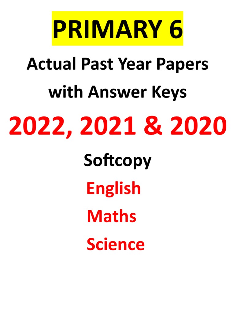 Actual Standard / Foundation PSLE Past Year Papers 20 22 to 2020 PSLE ...