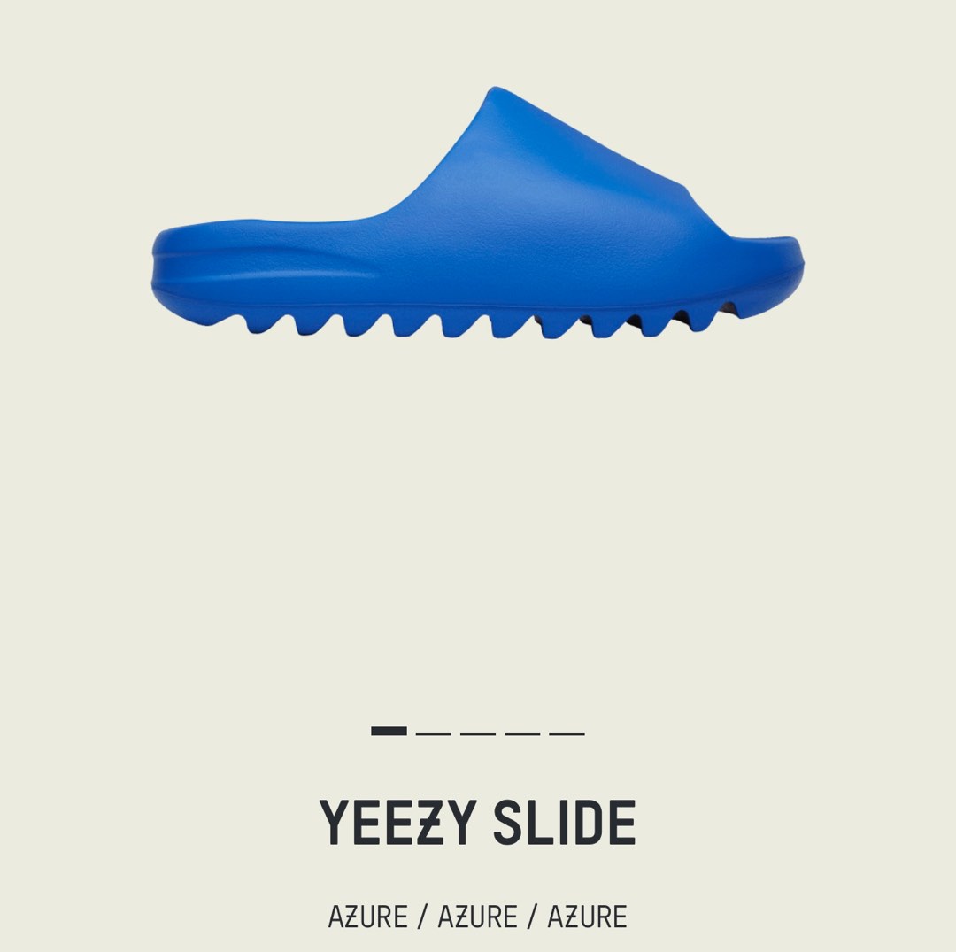 Adidas Yeezy Slide Azure UK 6, Luxury, Sneakers & Footwear on Carousell