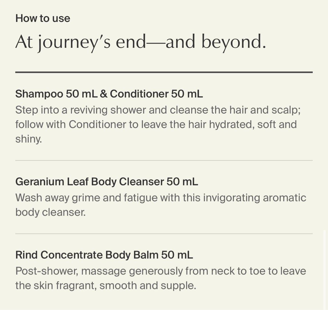 Aesop Arrival (Travel Kit), Beauty & Personal Care, Bath & Body, Bath ...