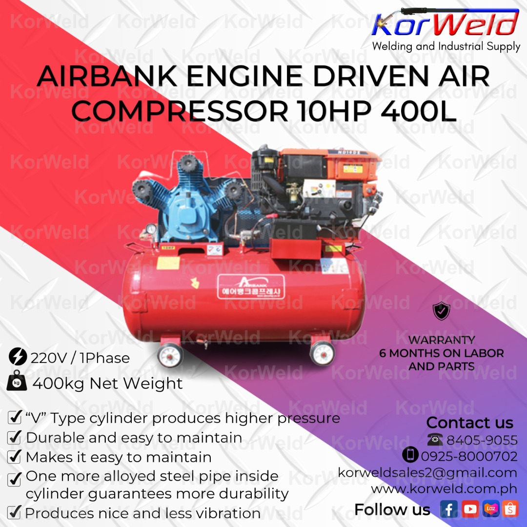 Airbank Engine Driven Air Compressor 10HP 400L on Carousell