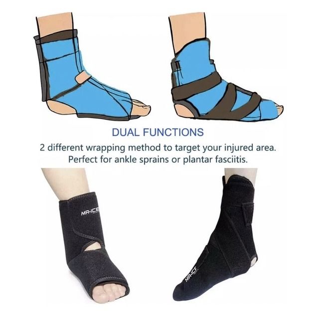Ankle Pain Relieve Reusable Hot Cool Gel Pack Foot Ankle Brace, Health ...