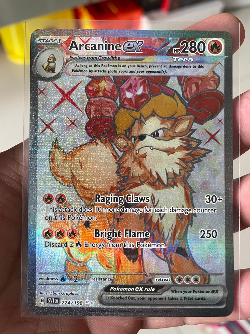 Arcanine EX #224/198 SV01 - Pokemon TCG, Hobbies & Toys, Toys & Games ...