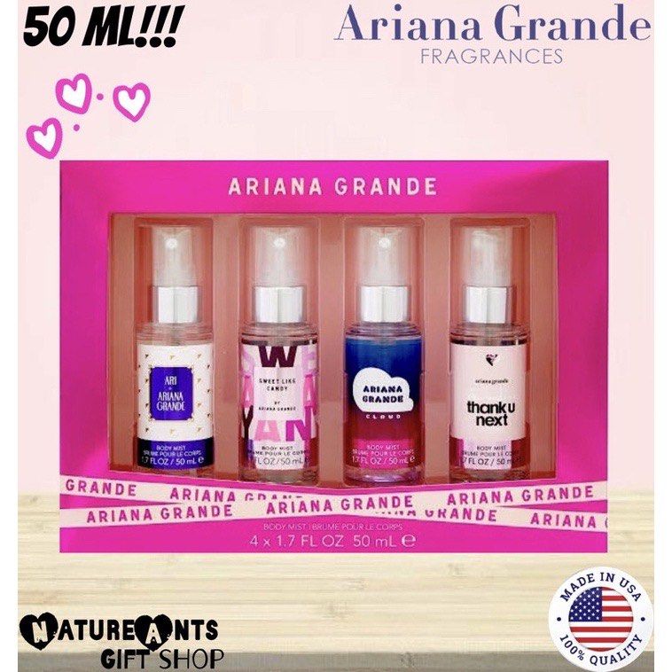 [ARIANA GRANDE] Mini Authentic Fragrance Body Mist Collection Set (50 ...