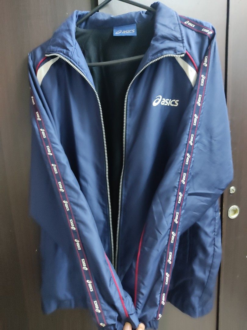 Asics Jacket Tracksuit Side Tape Windbreaker, Men's Fashion, Activewear ...