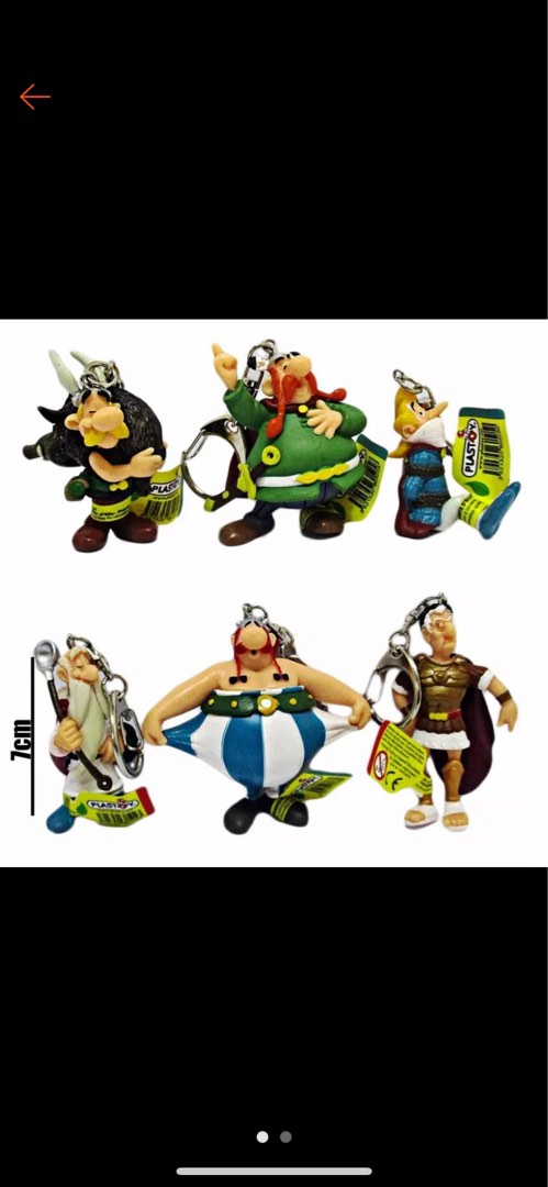 Asterix and obelix Plastoy Keychain set of 6., Hobbies & Toys, Toys ...
