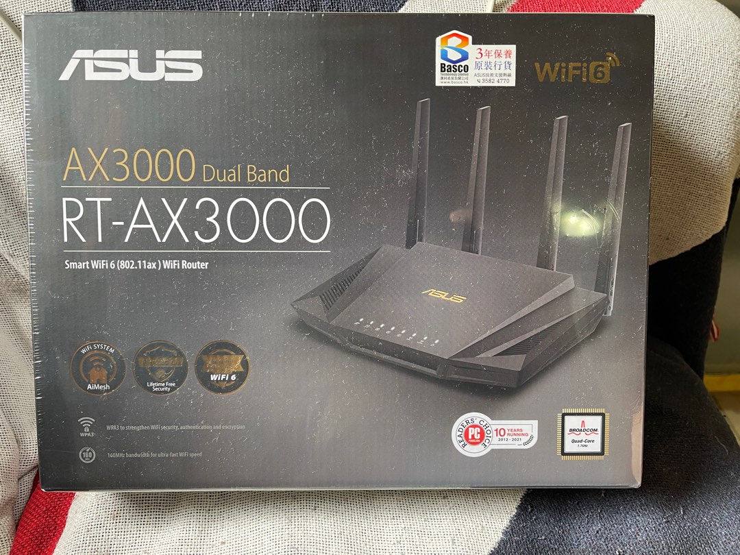 ASUS RT-AX3000 Dual Band Smart WiFi 6 (802.11ax) WiFi Router, 電腦＆科技, 電腦 ...