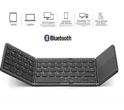 B033 Mini folding keyboard Bluetooth Foldable Wireless Keypad Touchpad Windows Android IOS ...
