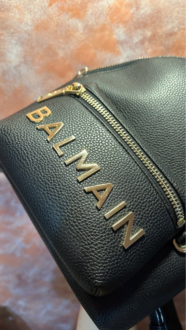 BALMAIN Leather Backpack, Women's Fashion, Bags & Wallets, Backpacks on ...