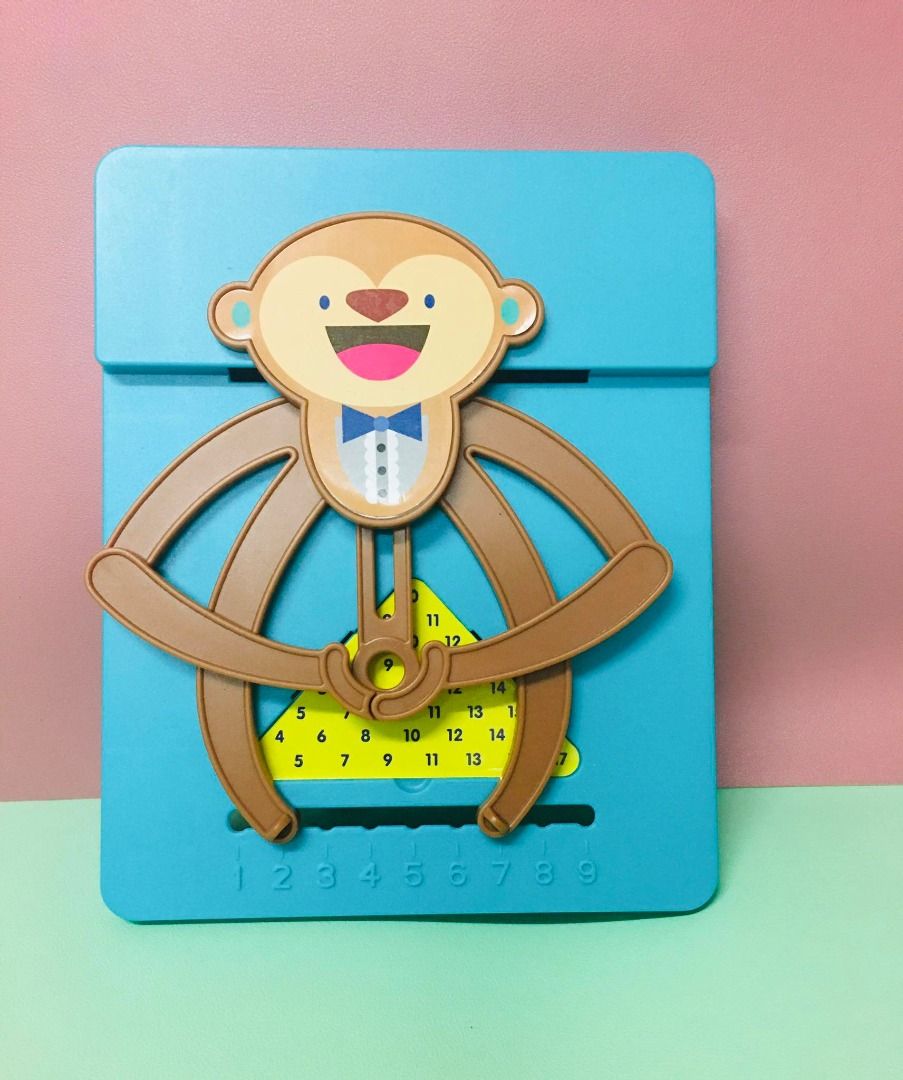 Math Monkey Toy With Beginner's Wipe-Clean Addition, Subtraction ...
