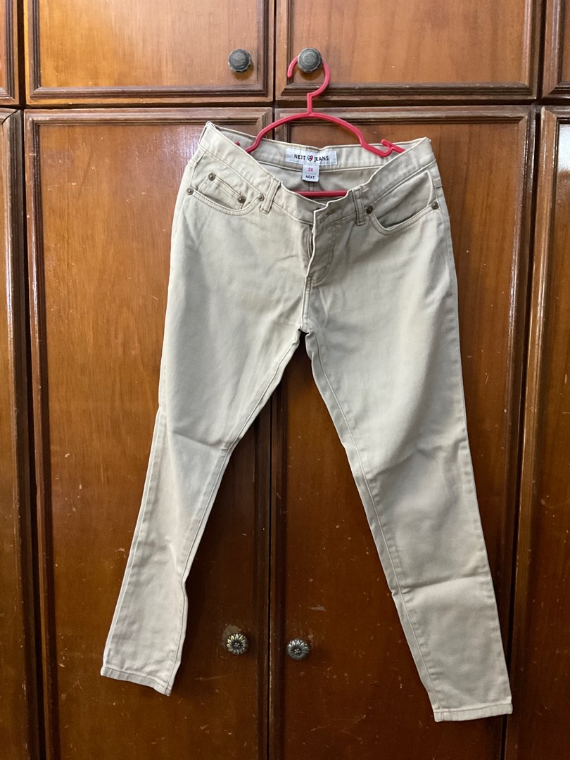 Beige Denim Next Jeans, Women's Fashion, Bottoms, Jeans on Carousell