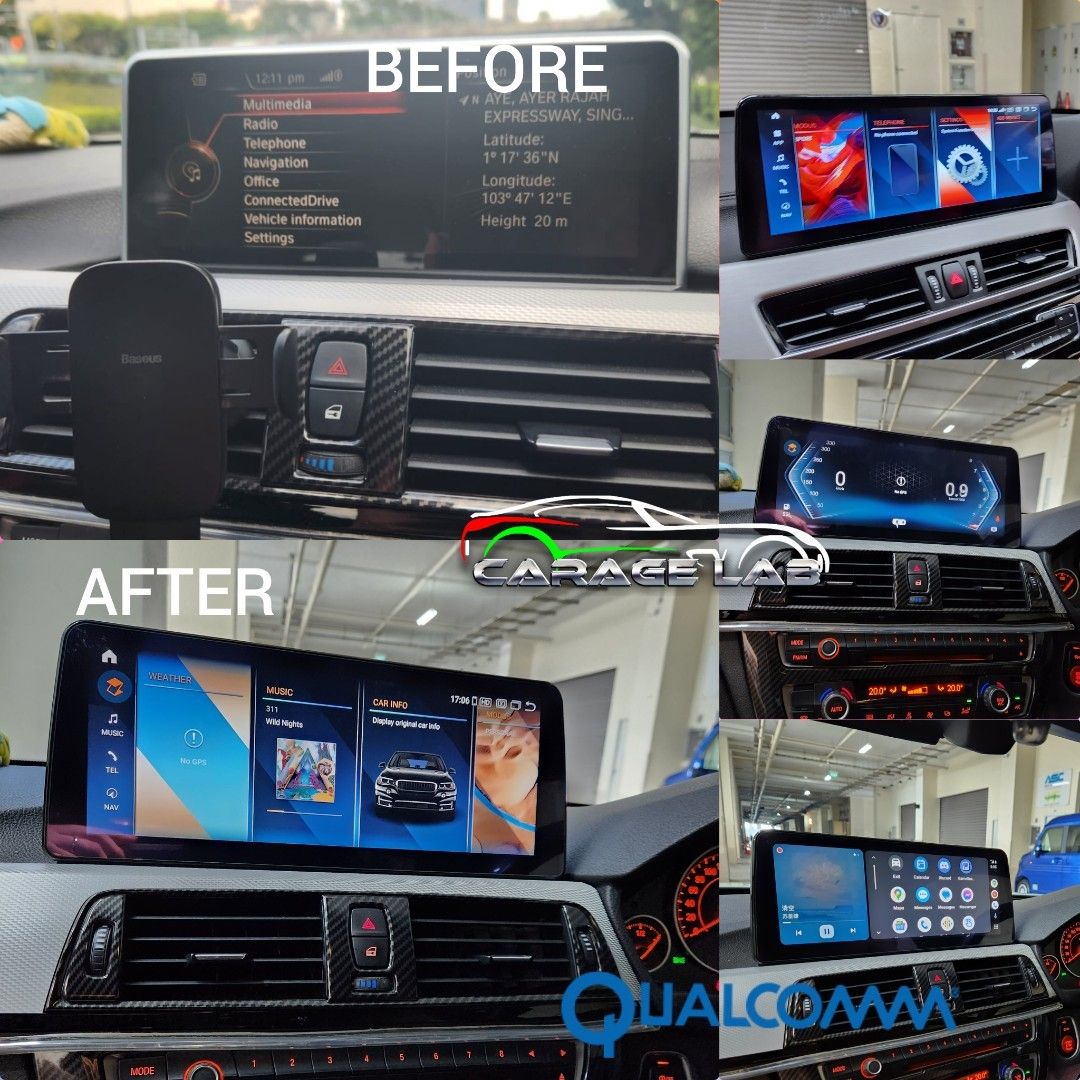 BMW ABBA Android 12.5 Headunit with ID8 Android 12 with 4GLTE for BMW 3 and 4 series, Car ...