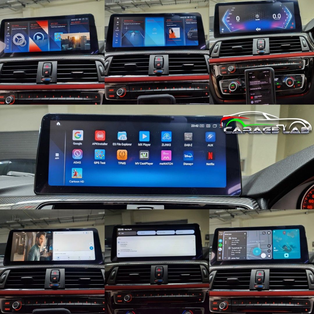 BMW ABBA Android 12.5 Headunit with ID8 Android 12 with 4GLTE for BMW 3 and 4 series, Car ...