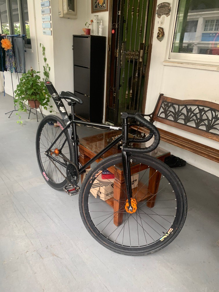 Brandless fixie (heavily moded, Sports Equipment, Bicycles & Parts ...