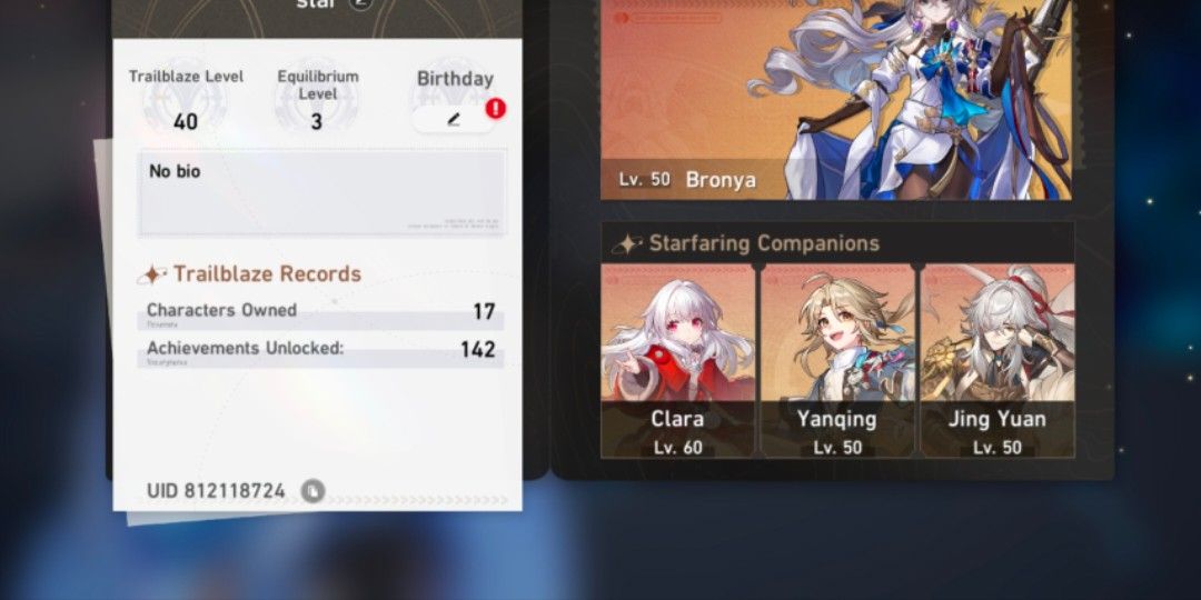 bronya + jing yuan + clara + yanqing with one five star lightcone lc ...