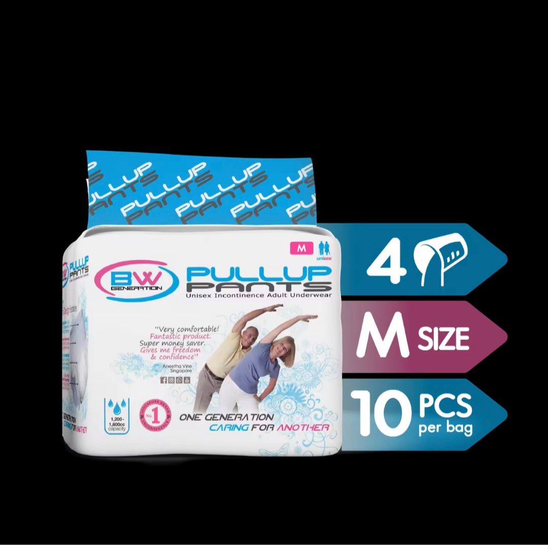 BW Adult Pull Up underwear/ Diapers, Health & Nutrition, Assistive ...