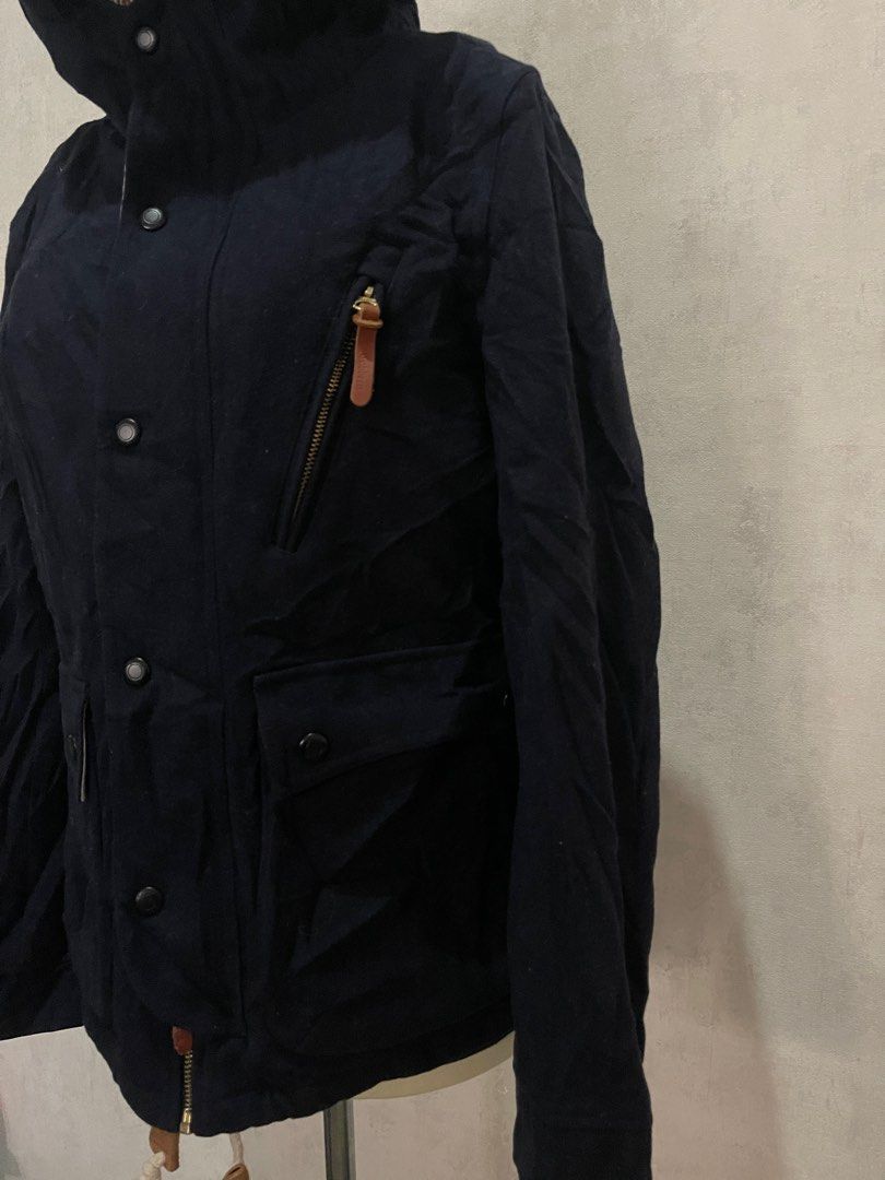 Cabbeen jaket pria original puring liris warna dark navy, Fesyen Pria ...