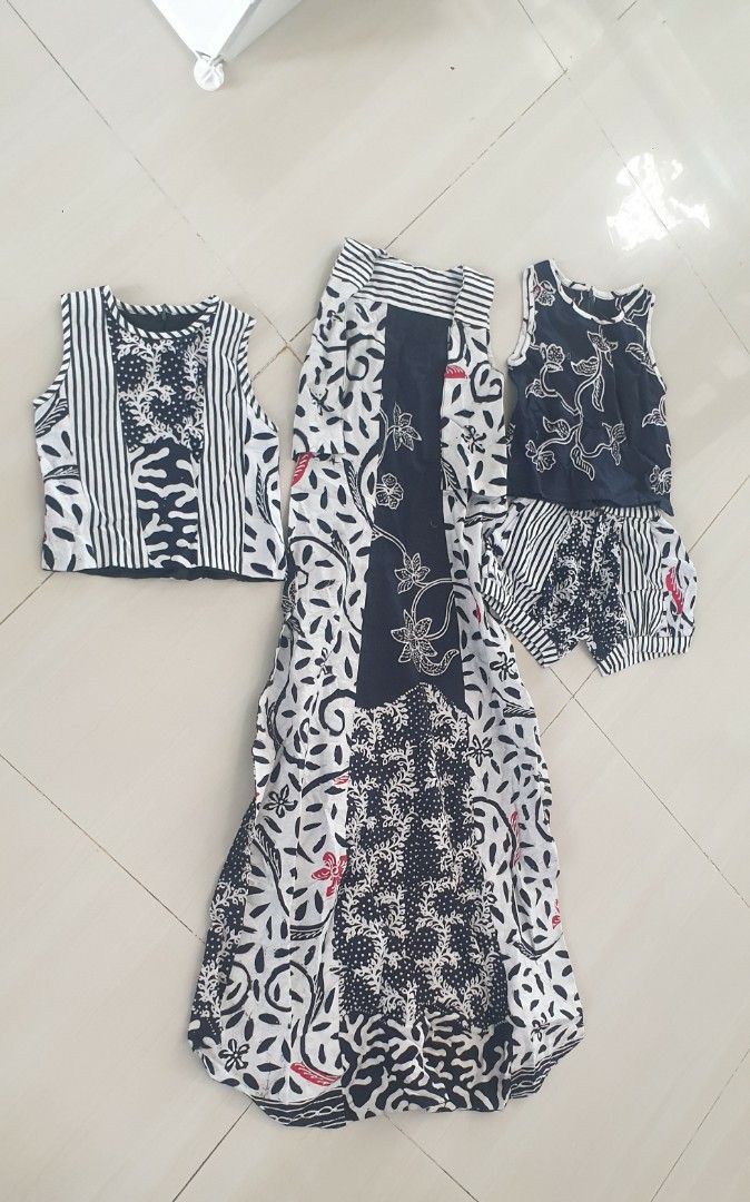 casual batik hitam putih, Bayi & Anak, Baju Anak Perempuan, 4 hingga 7 ...