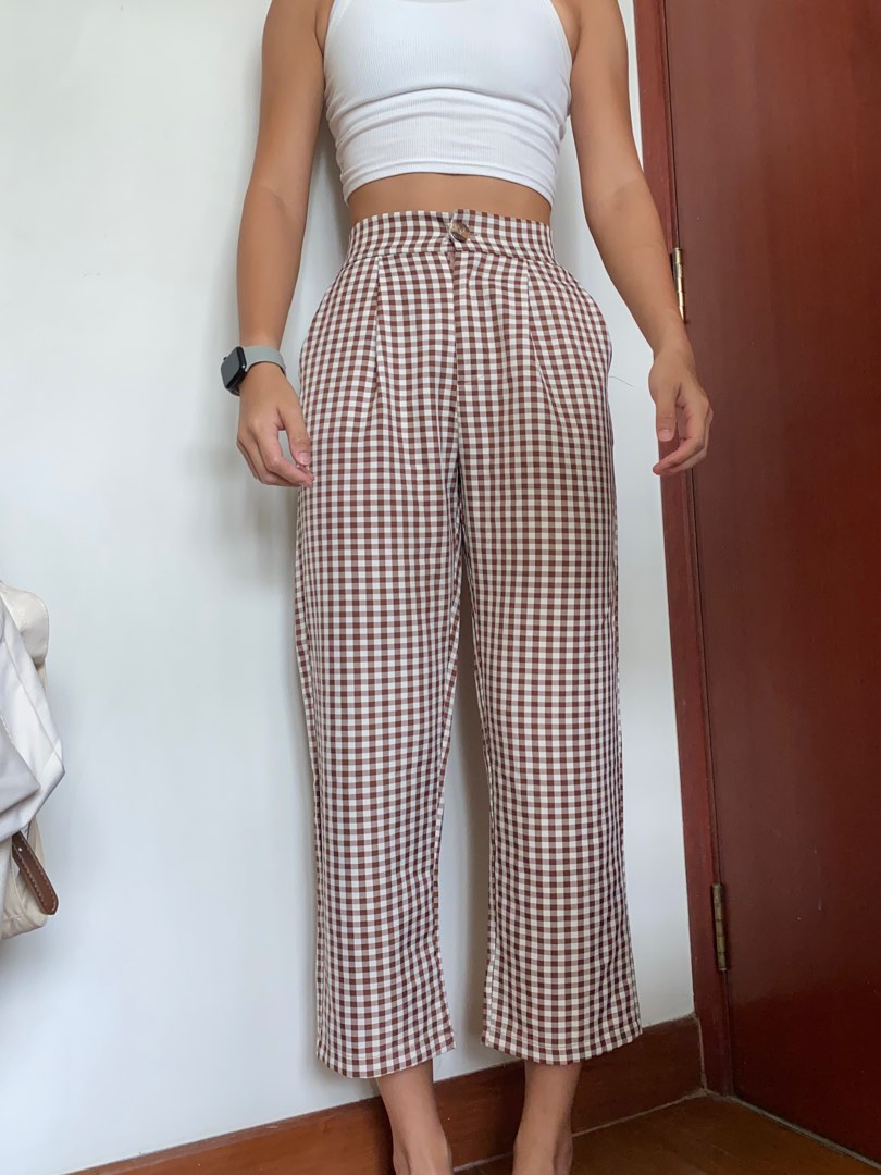 checkered pants, Women's Fashion, Bottoms, Other Bottoms on Carousell