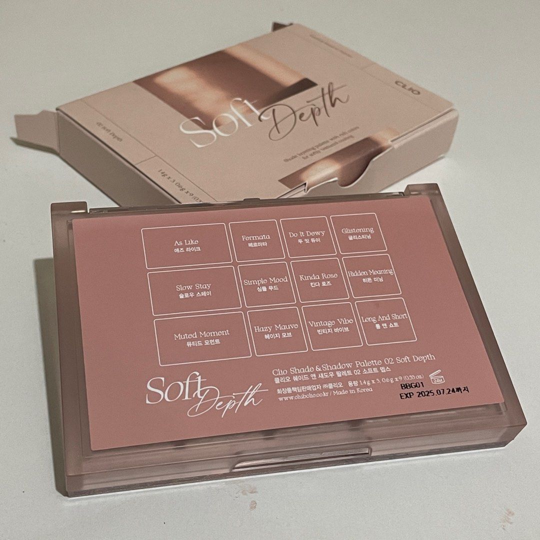 Clio Shade & Shadow Eyeshadow Palette in Soft Depth, Beauty & Personal ...
