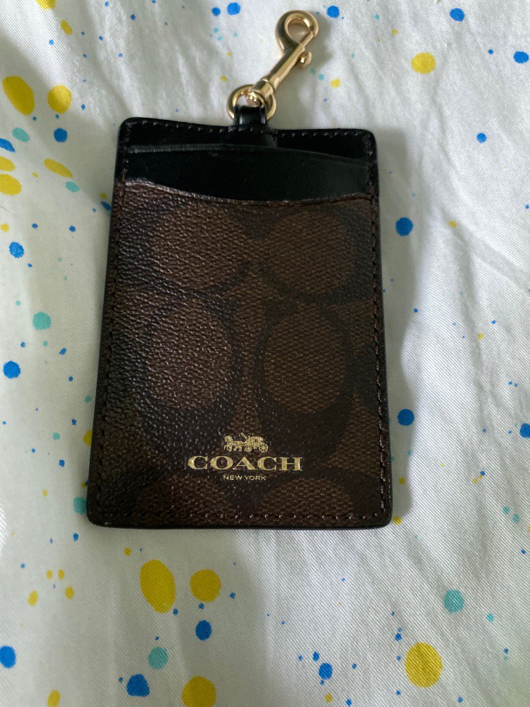 Coach ID Lanyard in Signature Canvas, Luxury, Bags & Wallets on Carousell