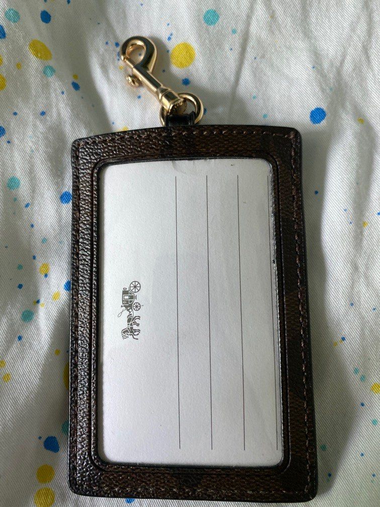 Coach ID Lanyard in Signature Canvas, Luxury, Bags & Wallets on Carousell