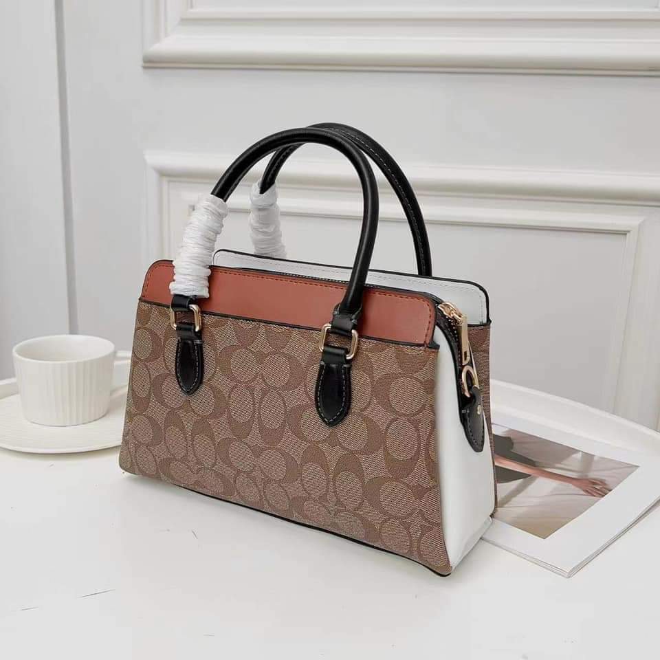 Coach Mini Darcie in Signature Canvas, Luxury, Bags & Wallets on Carousell
