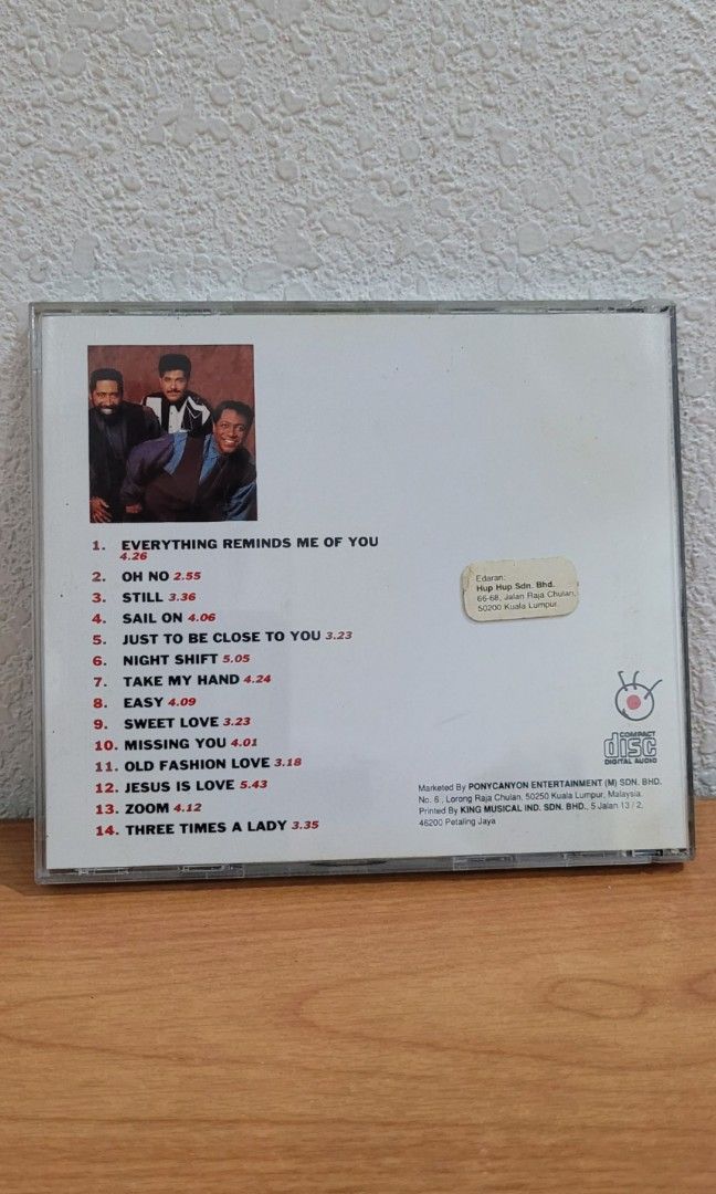 COMMODORES (ORIGINAL) GREATEST LOVE SONG COLLECTION, Hobbies & Toys ...