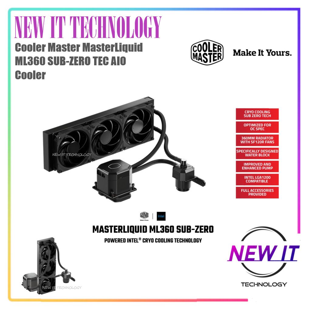 Cooler Master MasterLiquid ML360 SUB-ZERO TEC AIO Cooler Liquid Cooler ...