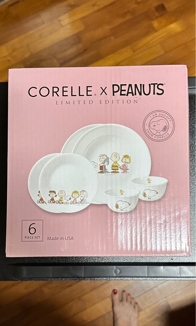 Corelle x Peanuts Limited Edition 6 pc set, Furniture & Home Living ...