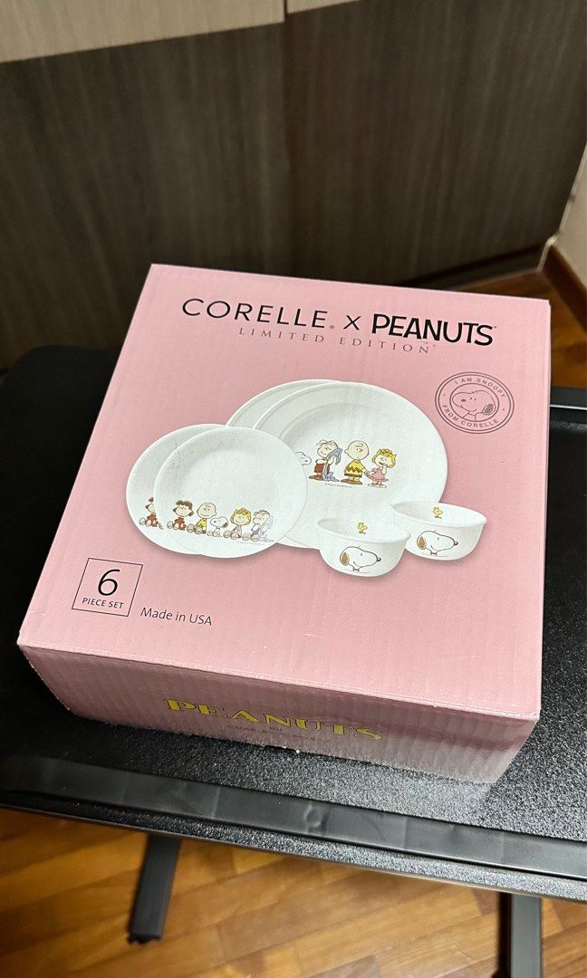 Corelle x Peanuts Limited Edition 6 pc set, Furniture & Home Living ...