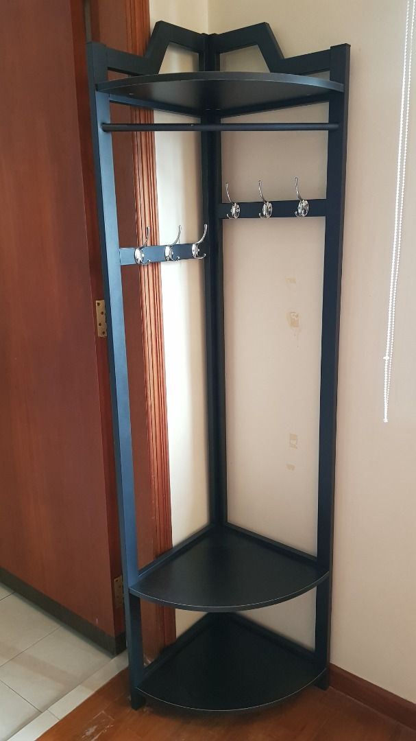 Corner clothes hanger stand, Furniture & Home Living, Home Improvement ...