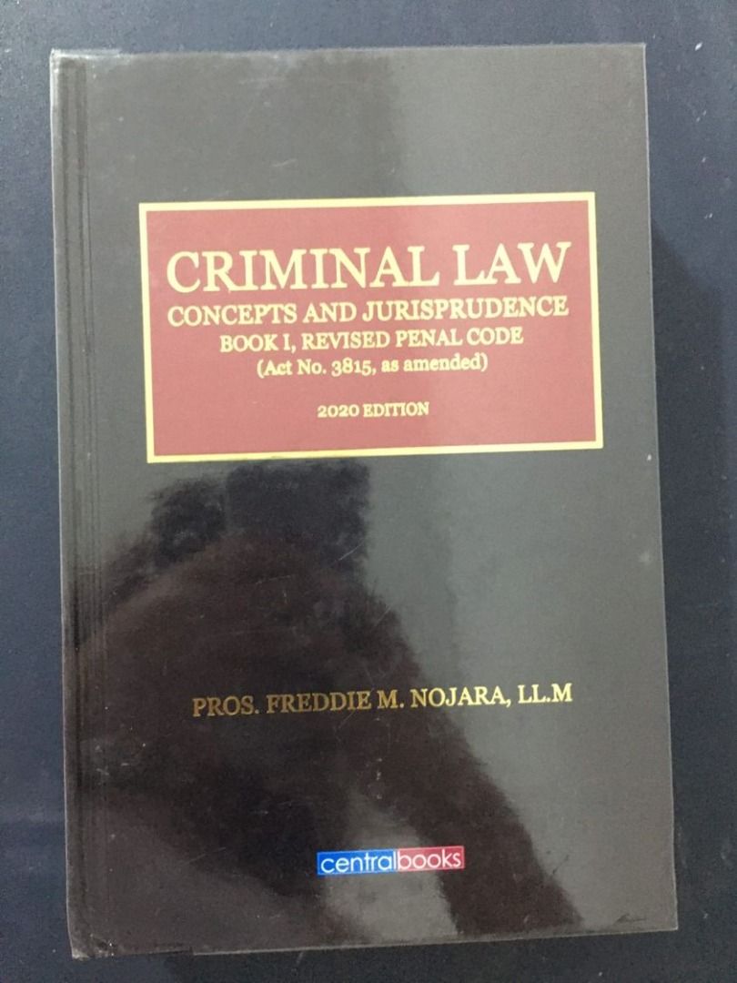 Criminal Law Book I By Nojara - 2020 Edition on Carousell