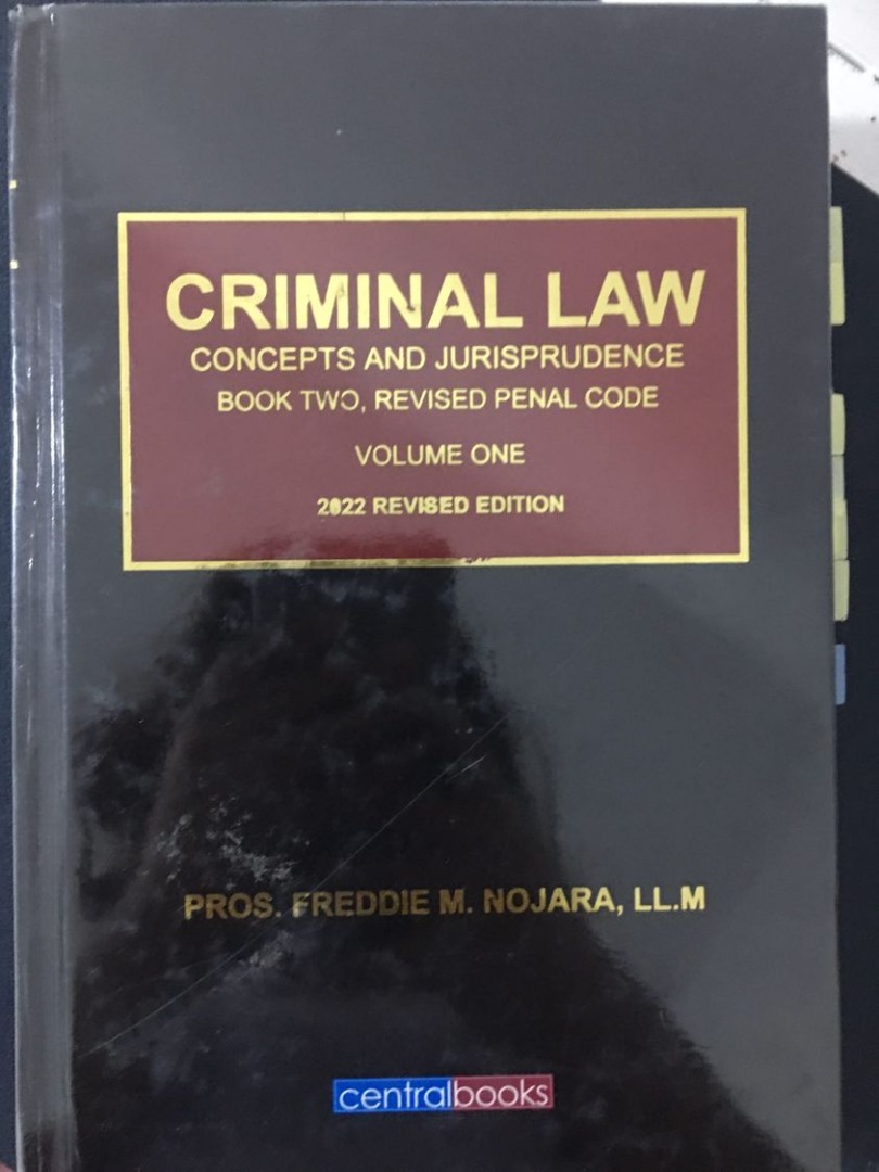 Criminal Law Book Two Volume 1 by Nojara - 2022 Edition on Carousell