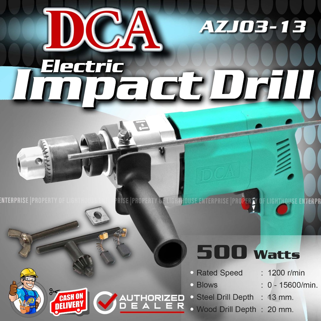 DCA 500W Electric Impact Drill (AZJ03-13) *LIGHTHOUSE ENTERPRISE ...