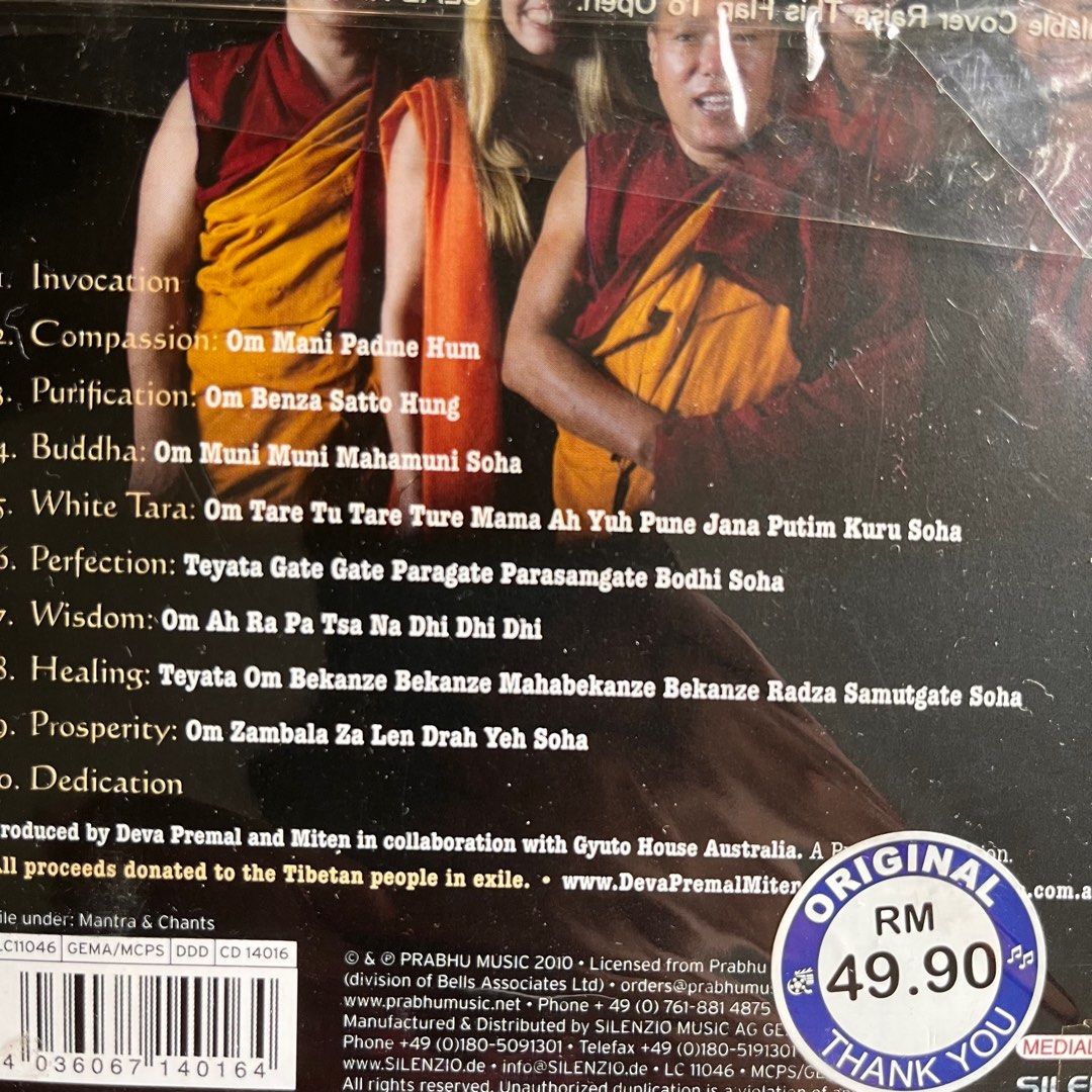 DEVA PREMAL - TIBETAN MANTRAS, Hobbies & Toys, Music & Media, CDs ...