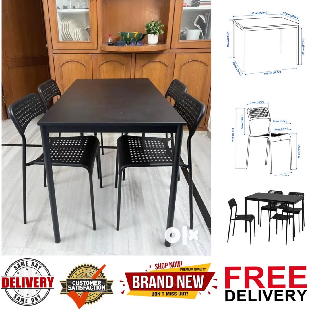 Dining table set table set with 4 chair brand new free delivery ALEX BAGGEBO BILLY BRIMNES ...