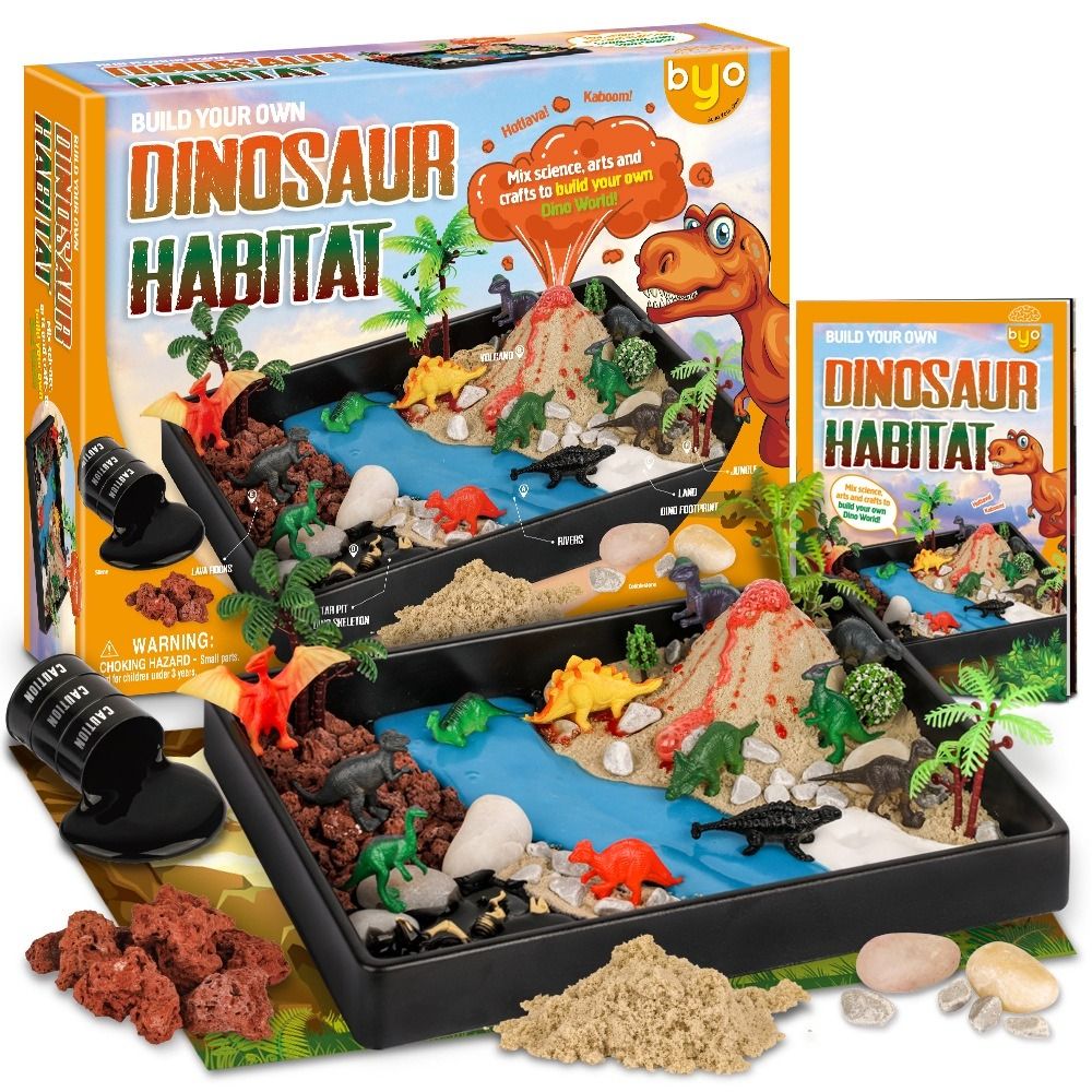 Dinosaur Habitat Volcano Eruption Children STEM DIY Sensory Learning ...